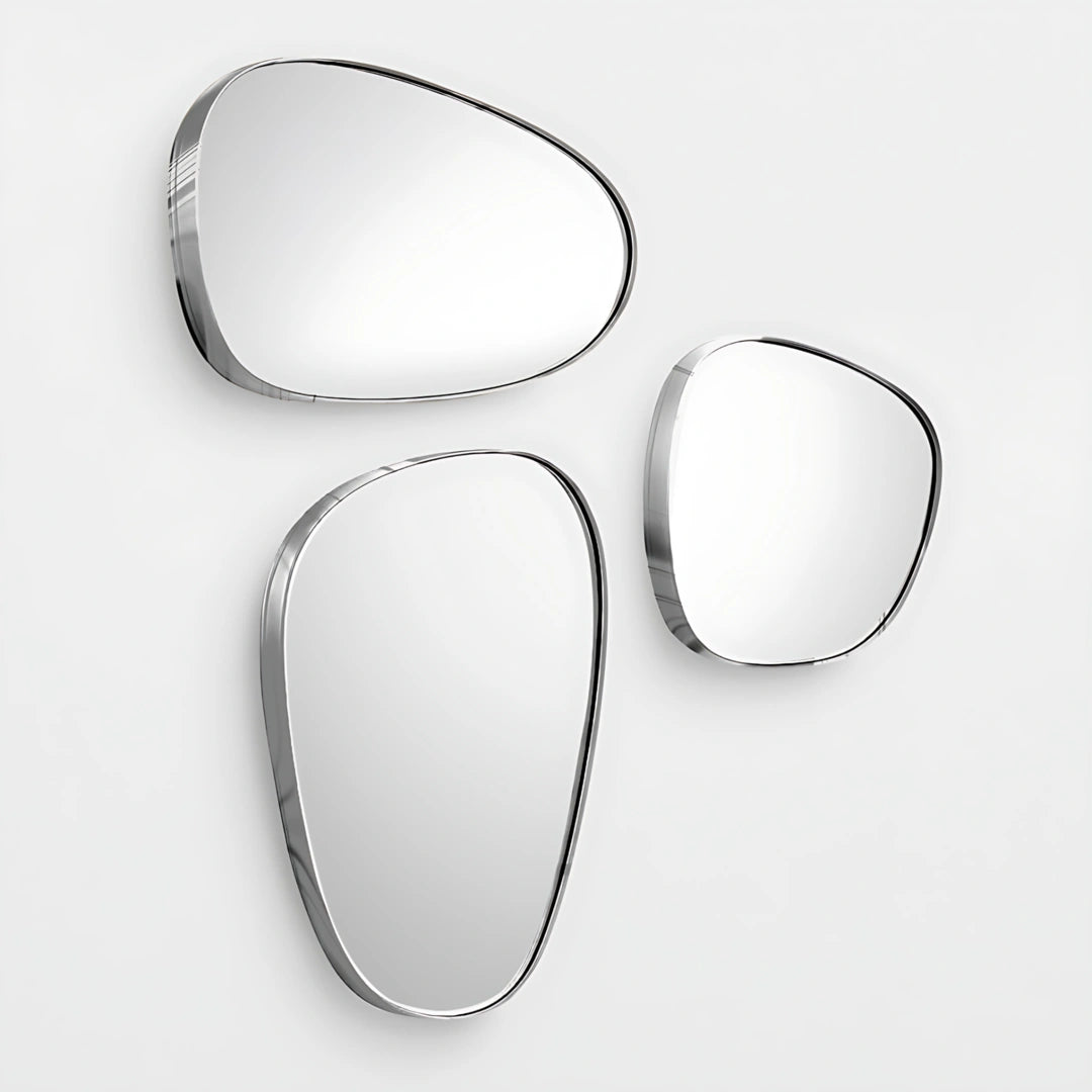 Pebble Mirror Set | Organic Wall Mirror Trio | Interior Moderna