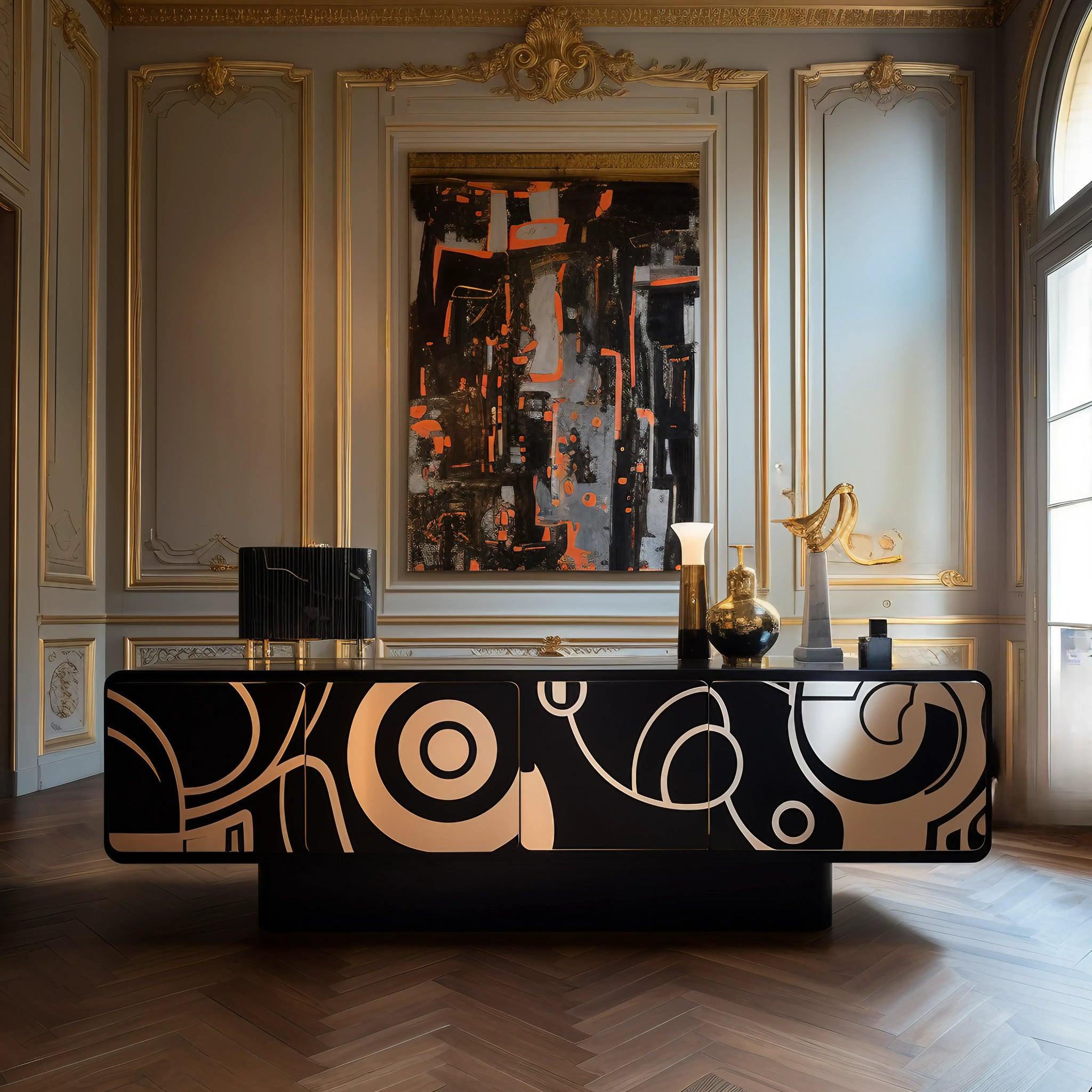 Aurex Console | Graphic Storage Console | Interior Moderna