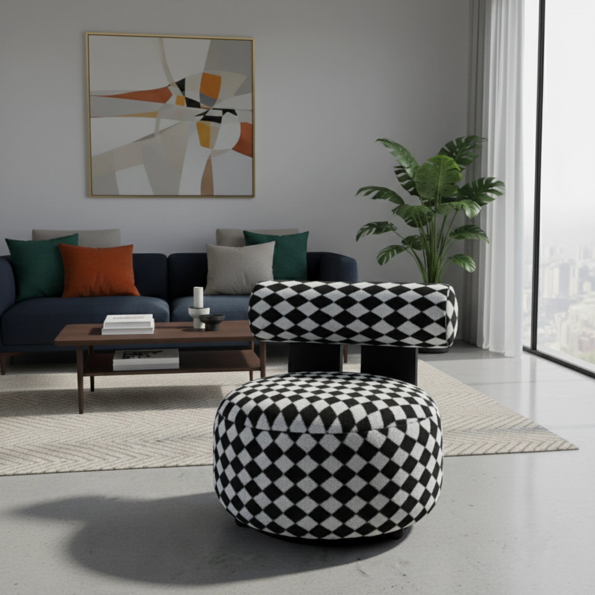 Hippo Chair | Rounded Wool Seating | Interior Moderna