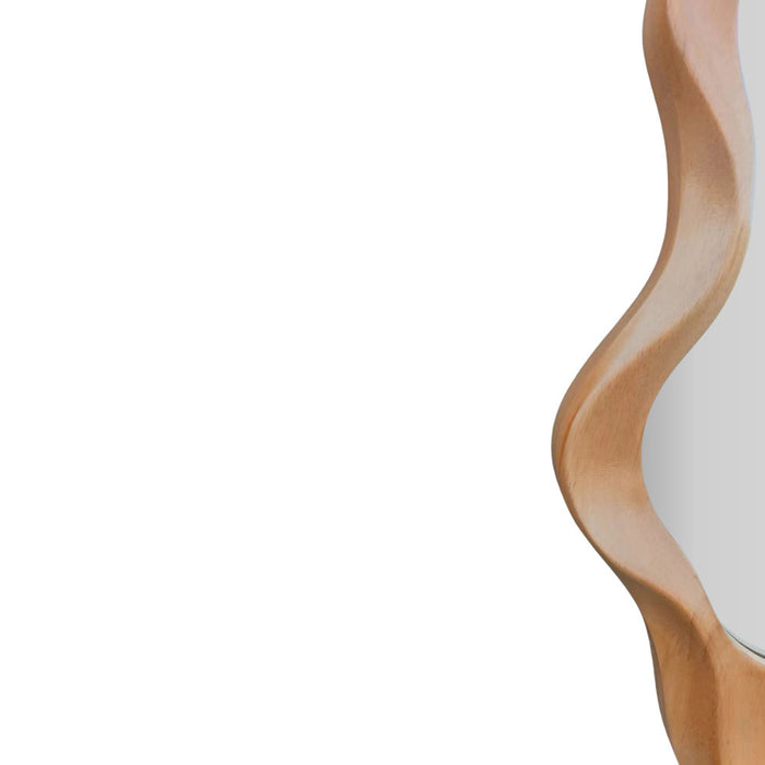 Irregular Wave Mirror | Wavy Wood Frame | Interior Moderna