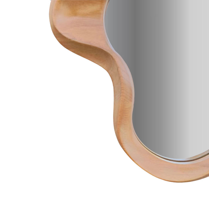 Irregular Wave Mirror | Wavy Wood Frame | Interior Moderna