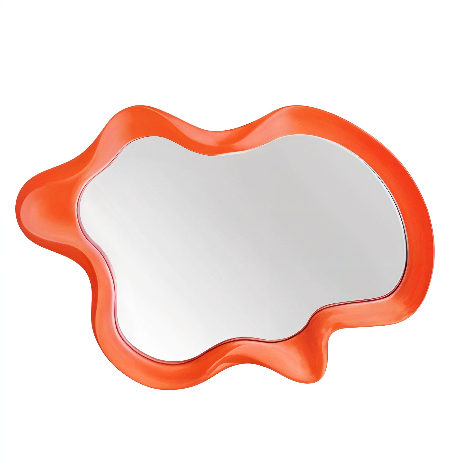 Irregular Wave Mirror | Wavy Wood Frame | Interior Moderna